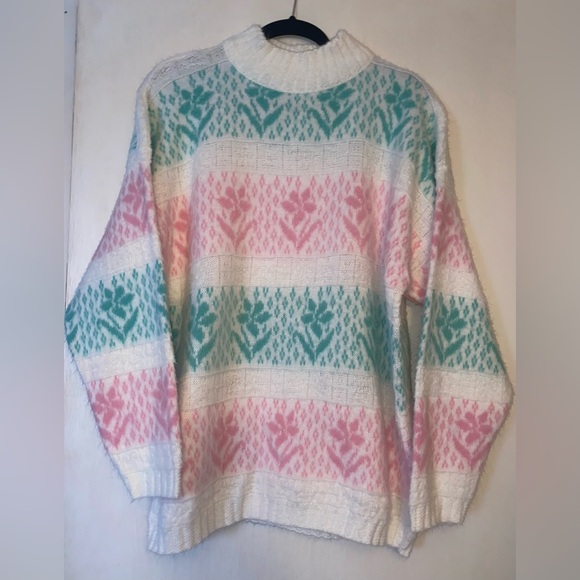 American Vintage | Sweaters | Vtg Spunky Floral Sweater | Poshmark